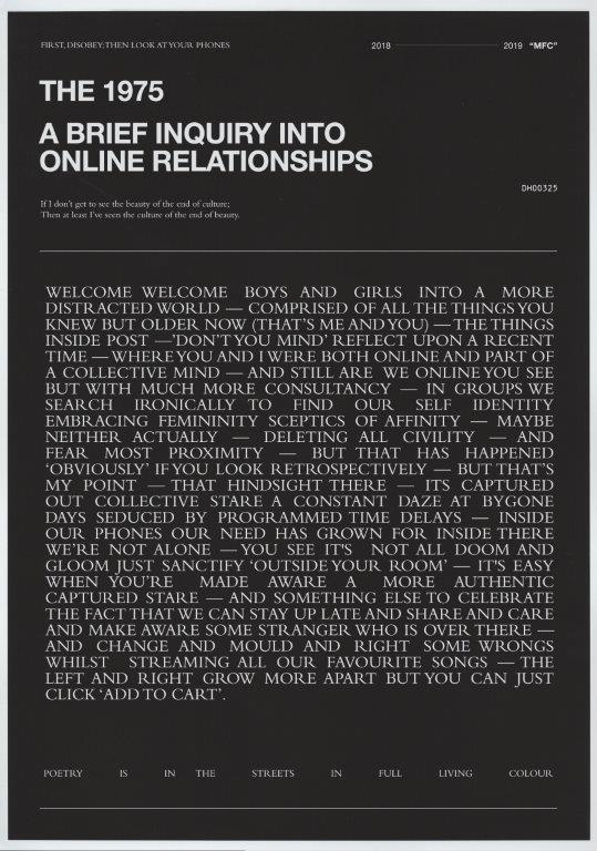 THE 1975 A Brief Inquiry into Online Relationships Poster