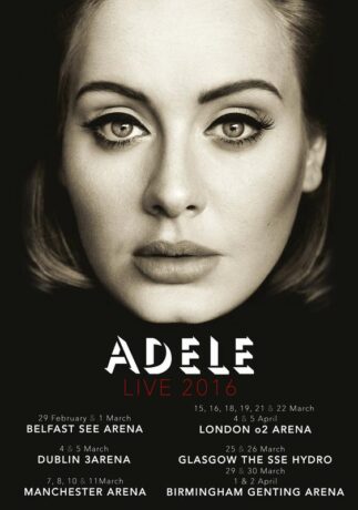 ADELE Live 2016 UK Tour Poster