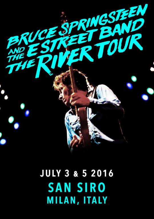BRUCE SPRINGSTEEN San Siro Milan Italy 2016 Poster