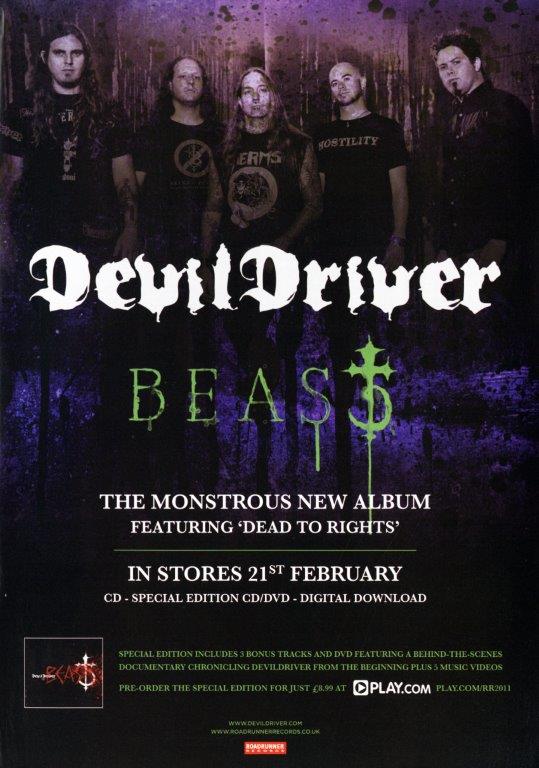 DEVILDRIVER Beast Poster Print - prints4u