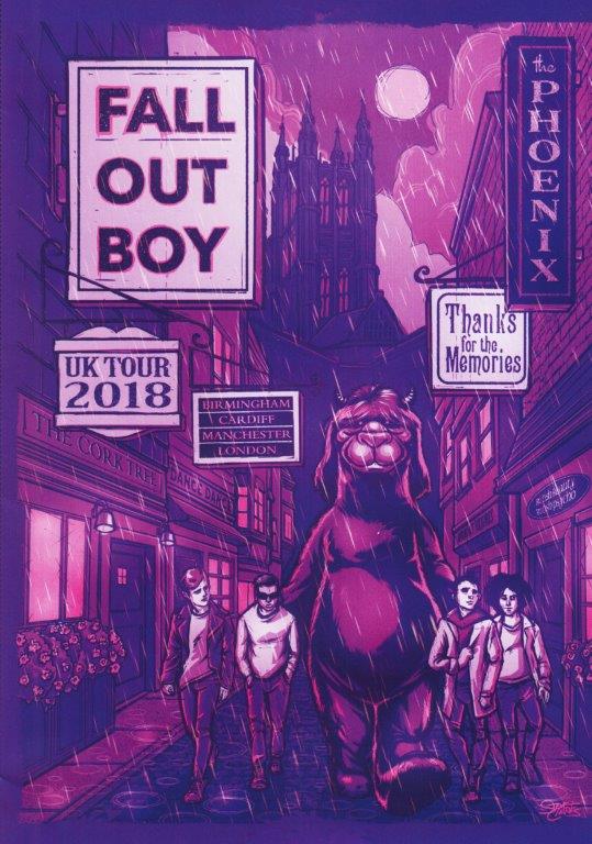 FALL OUT BOY Mania 2018 UK Tour Poster