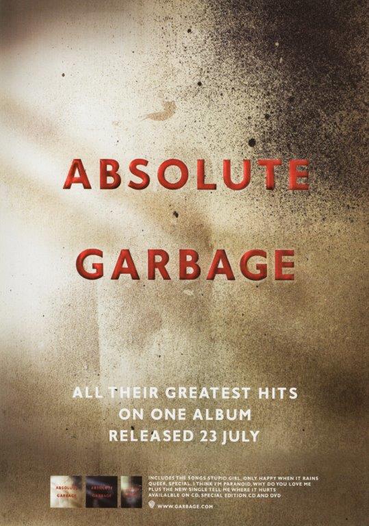 GARBAGE Absolute Garbage Poster Print - prints4u