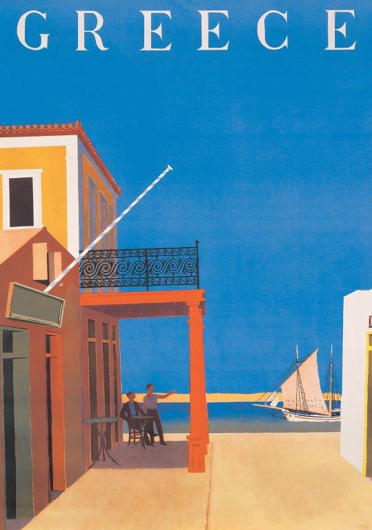 GREECE Vintage Travel Poster Print