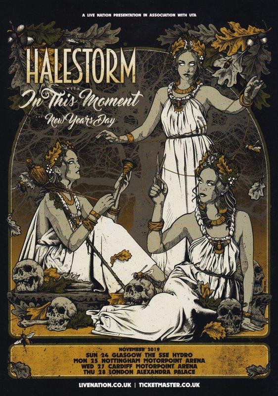 HALESTORM 2019 UK Tour Poster Print - prints4u