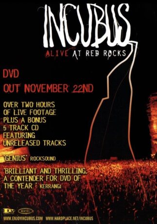 INCUBUS Alive At Red Rocks Poster Print - prints4u
