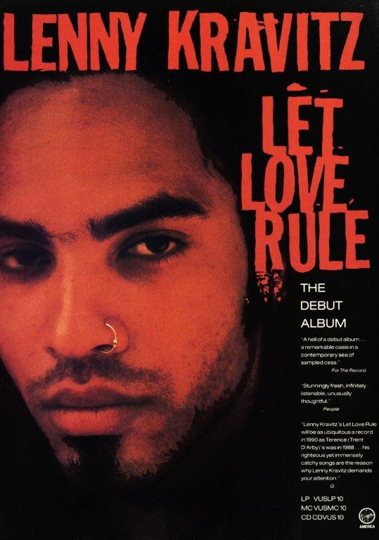 LENNY KRAVITZ Let Love Rule Poster