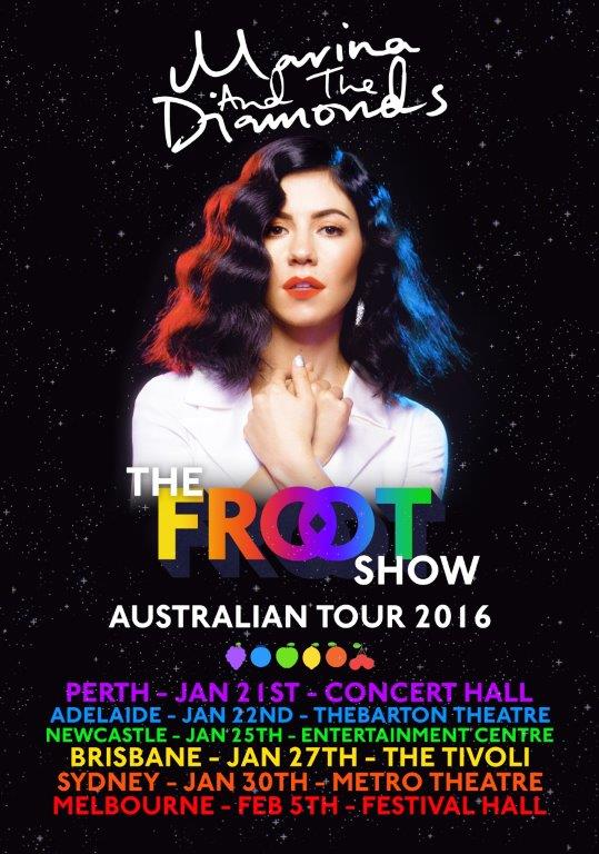 MARINA & THE DIAMONDS Froot Australian 2016 Tour Poster Print - prints4u