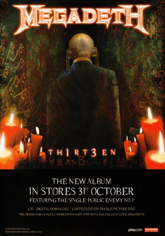 MEGADETH Thirteen Poster Print - prints4u