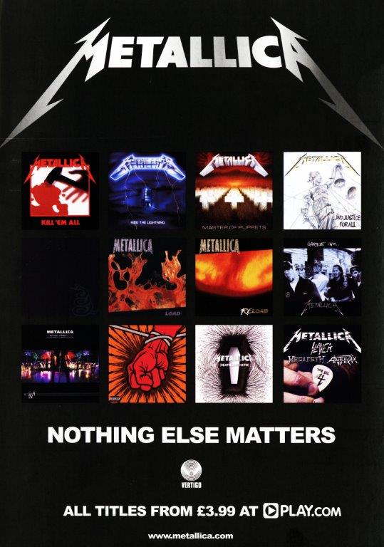 METALLICA Nothing Else Matters Poster