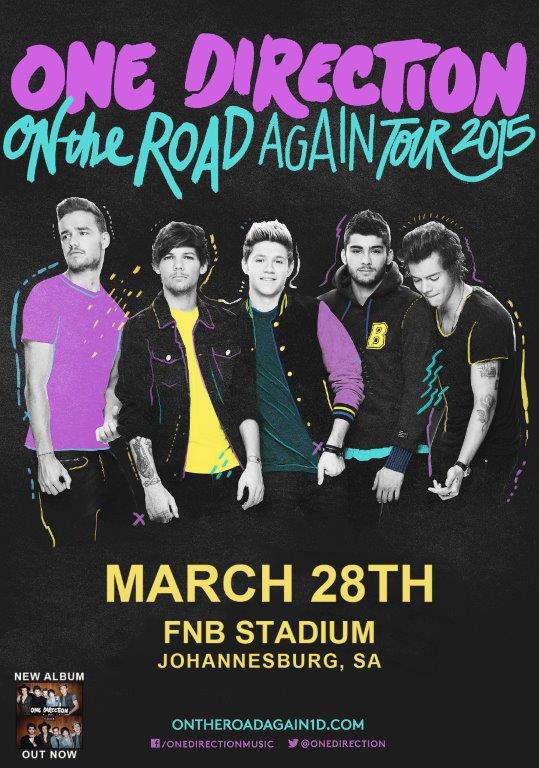 ONE DIRECTION March 28th 2015 FNB Stadium Johannesburg Poster Print ...