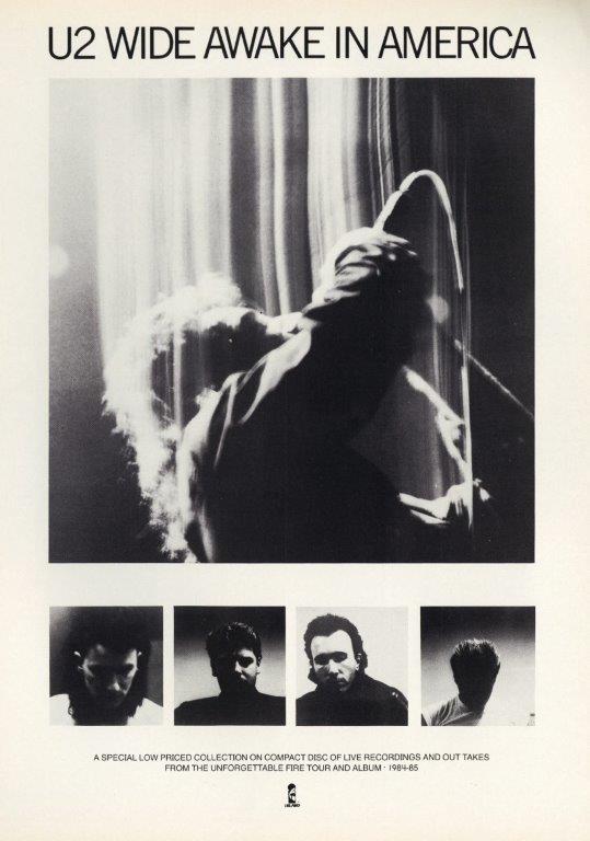 U2 Wide Awake In America Poster