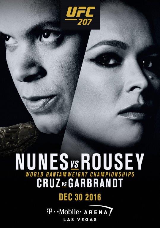 UFC 207 Amanda Nunes vs. Ronda Rousey Poster Print - prints4u