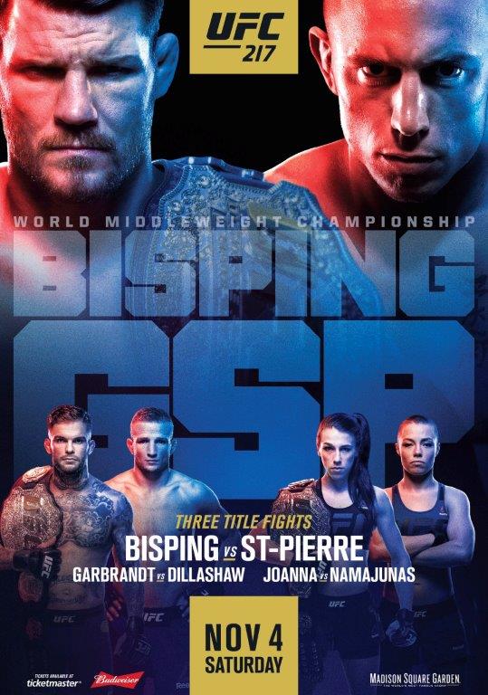 UFC 217 Michael Bisping v Georges St-Pierre Poster