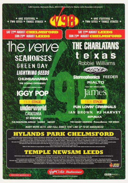 V FESTIVAL 1998 Poster