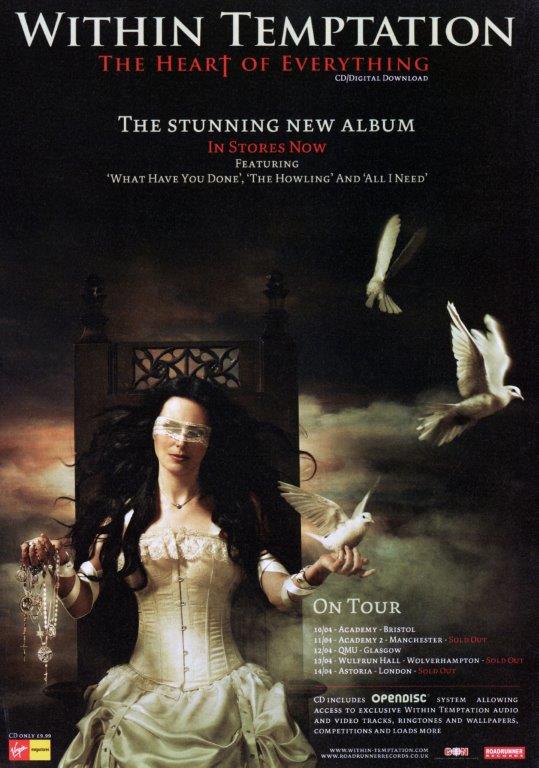 WITHIN TEMPTATION The Heart Of Everything Poster Print - prints4u