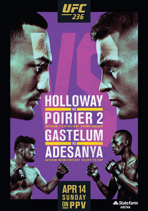 UFC 236 Max Holloway vs. Dustin Poirier Poster