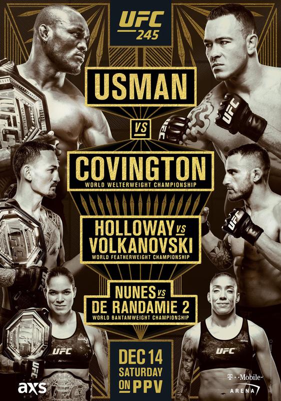 UFC 245 Kamaru Usman vs. Colby Covington Poster UFC 245 Kamaru Usman vs. Colby Covington Poster