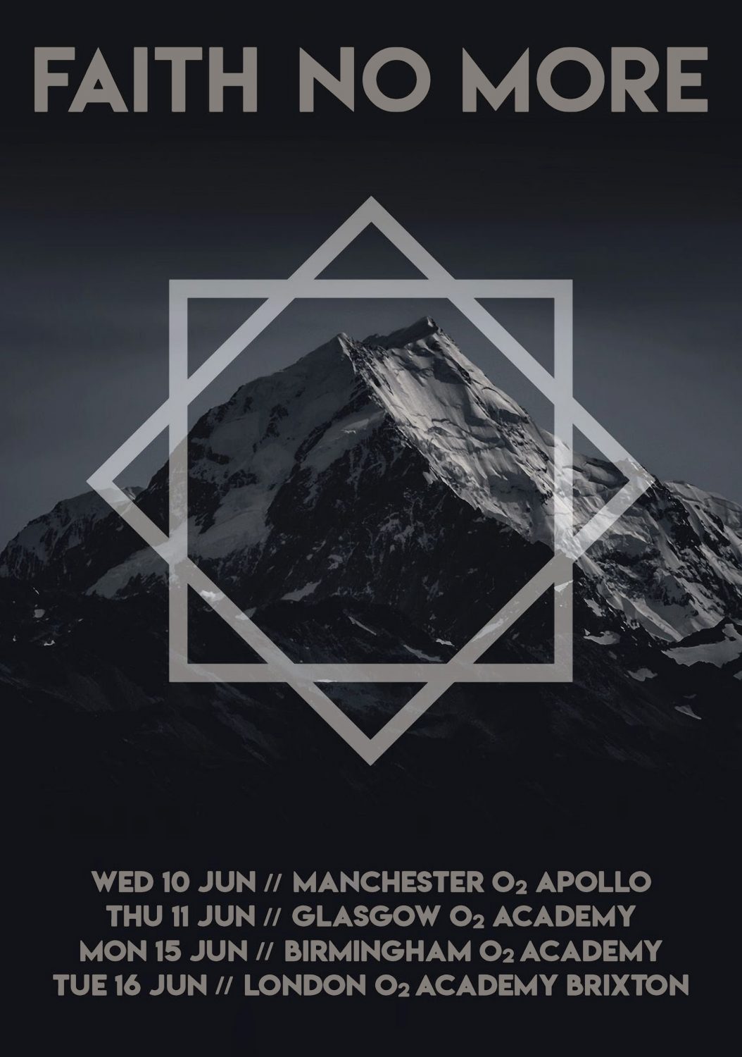 FAITH NO MORE Reunion 2020 UK Tour Poster Print - prints4u