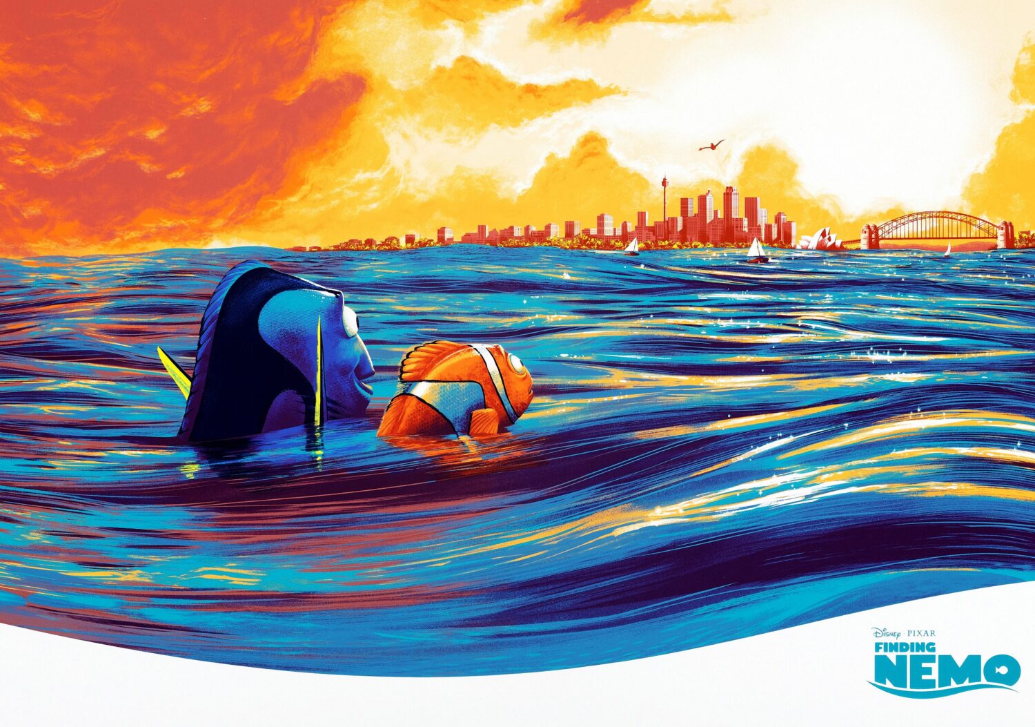 Finding Nemo Movie Poster - Classic 00's Vintage Poster Print - prints4u