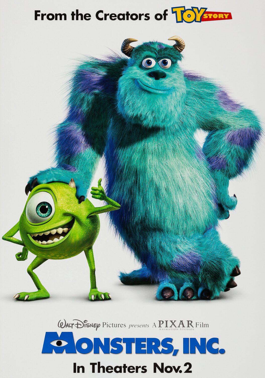 Monsters, Inc. Movie Poster - Classic 00's Vintage Poster - prints4u