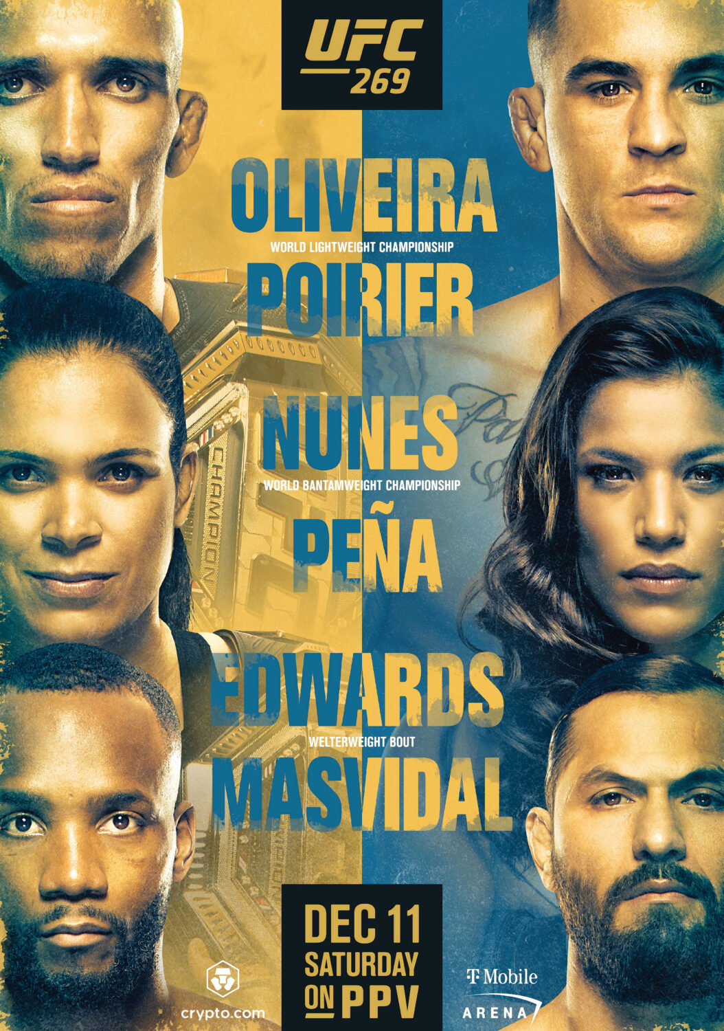 UFC 269 Charles Oliveira vs. Dustin Poirier Fight MMA 2021 Poster