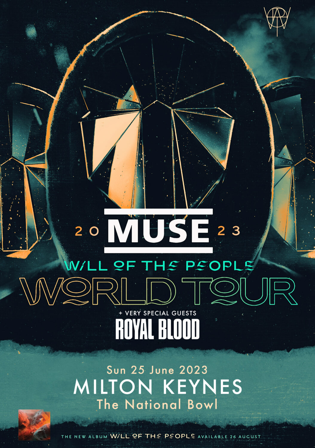 MUSE Wall of the People 2023 World Tour: Milton Keynes Poster