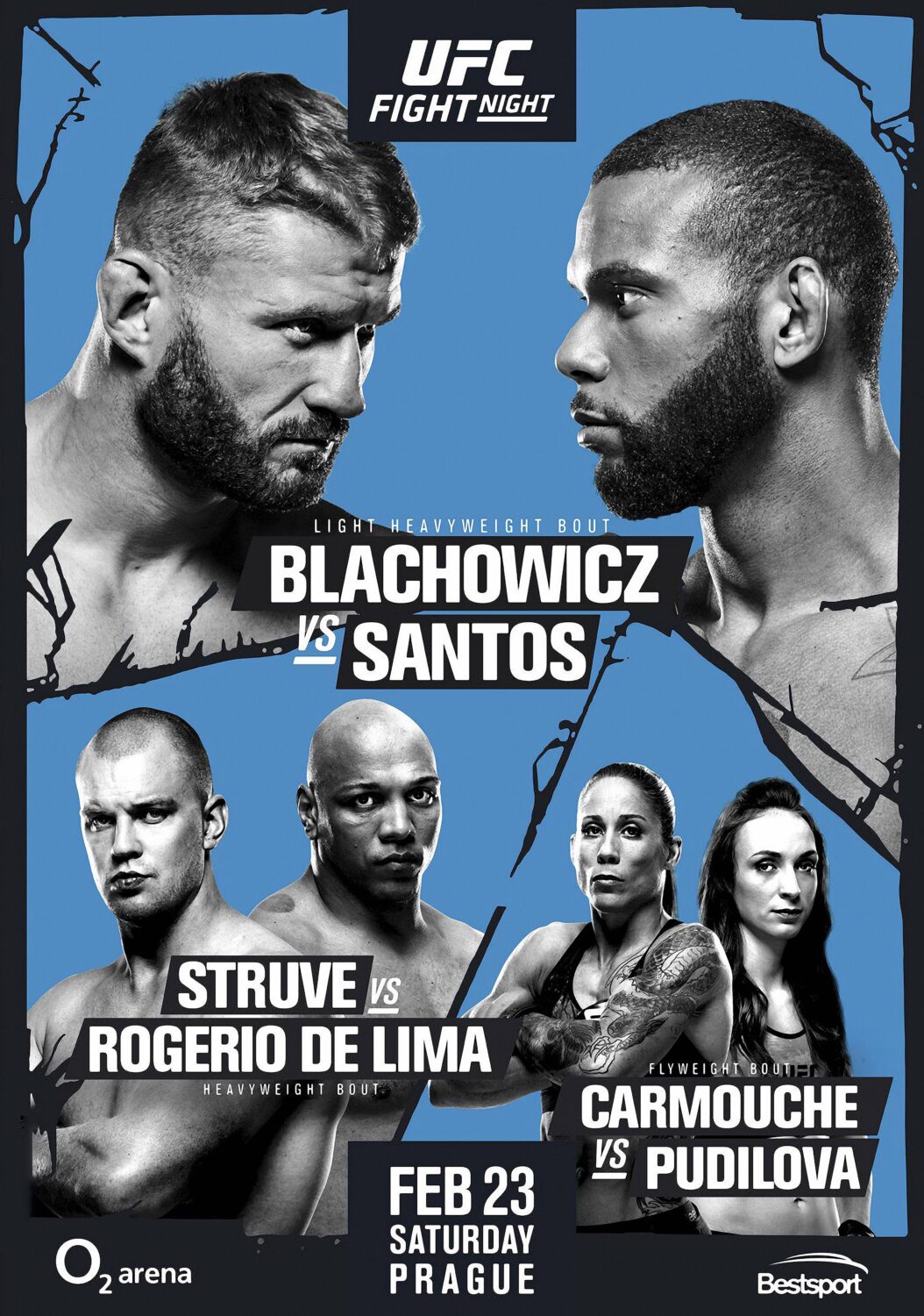 UFC Fight Night 145; Błachowicz vs. Santos Poster Print - prints4u