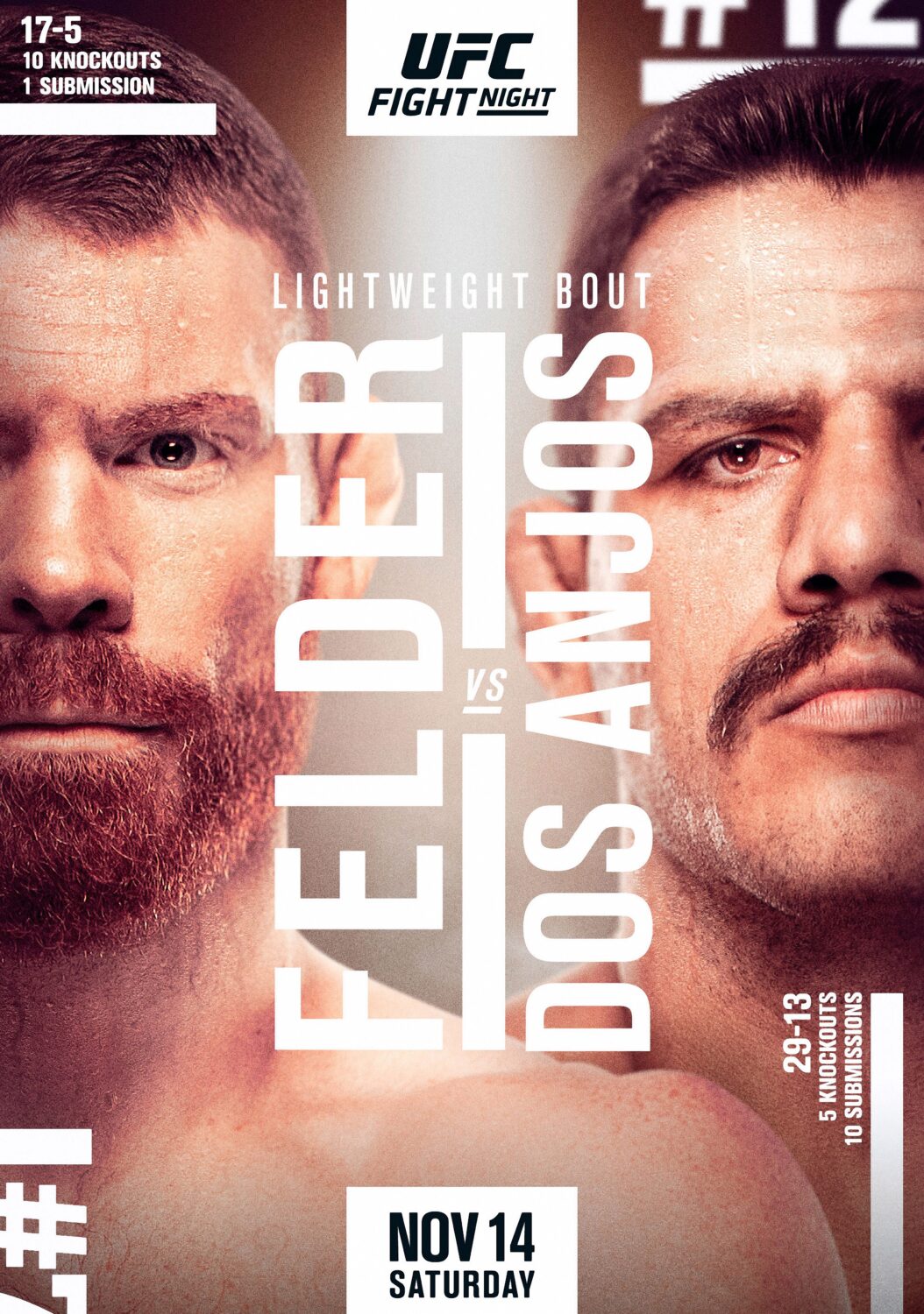 UFC Fight Night 182; Felder vs. dos Anjos Poster Print - prints4u