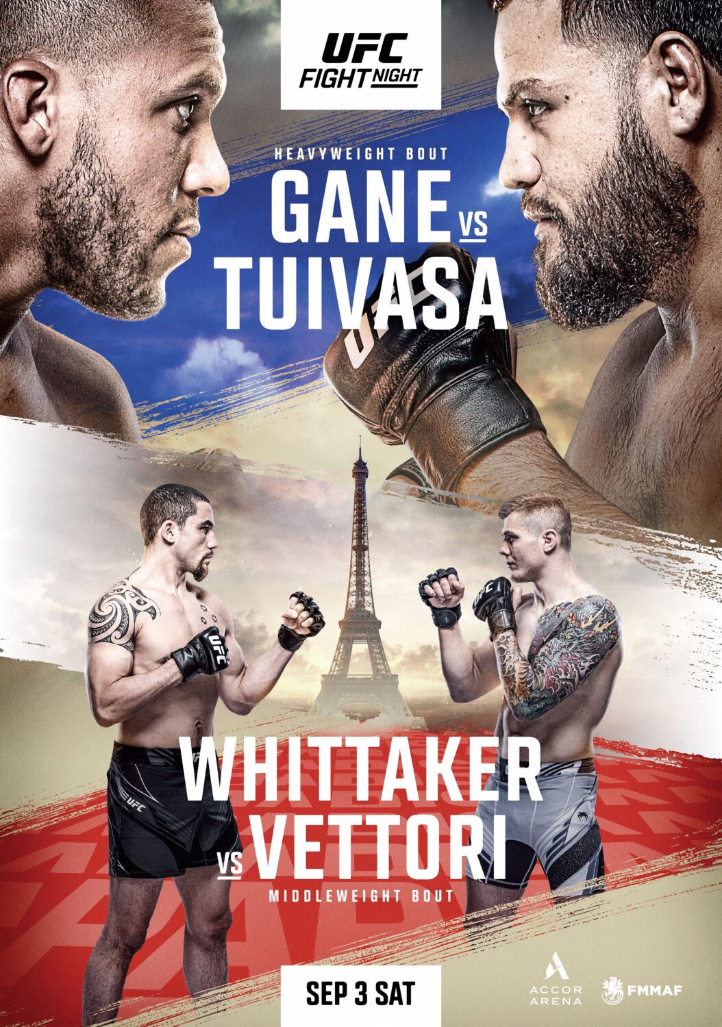 UFC Fight Night 209; Gane vs. Tuivasa Poster