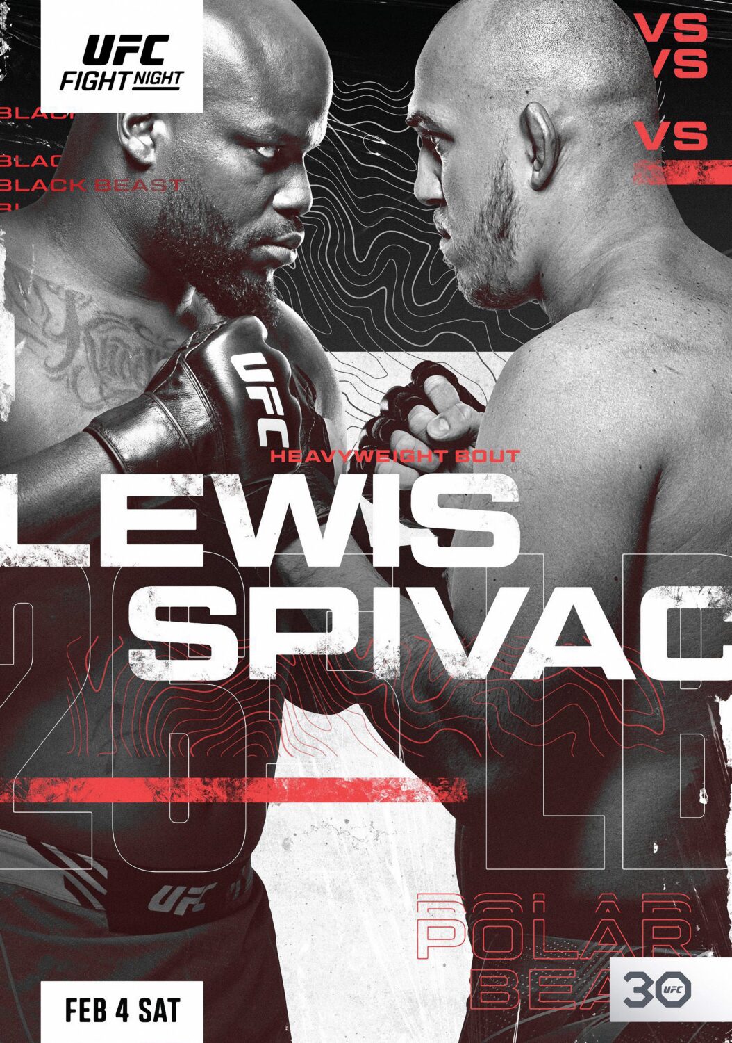 UFC Fight Night 218; Lewis vs. Spivak Poster Print - prints4u