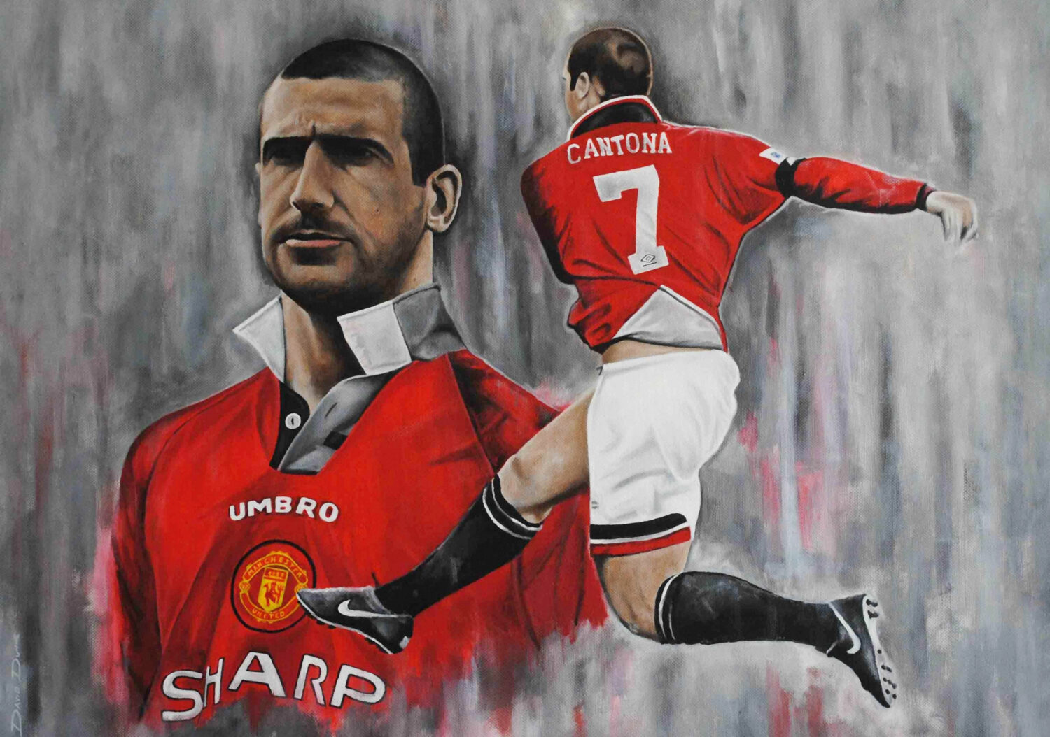 ERIC CANTONA - Manchester United Legend Footballer Poster