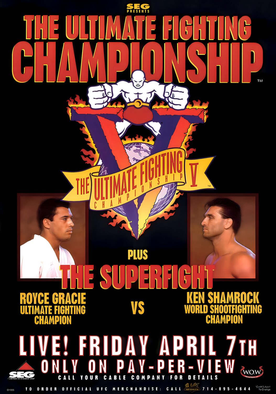 UFC 5: The Return of the Beast Poster - Royce Gracie vs. Ken Shamrock ...