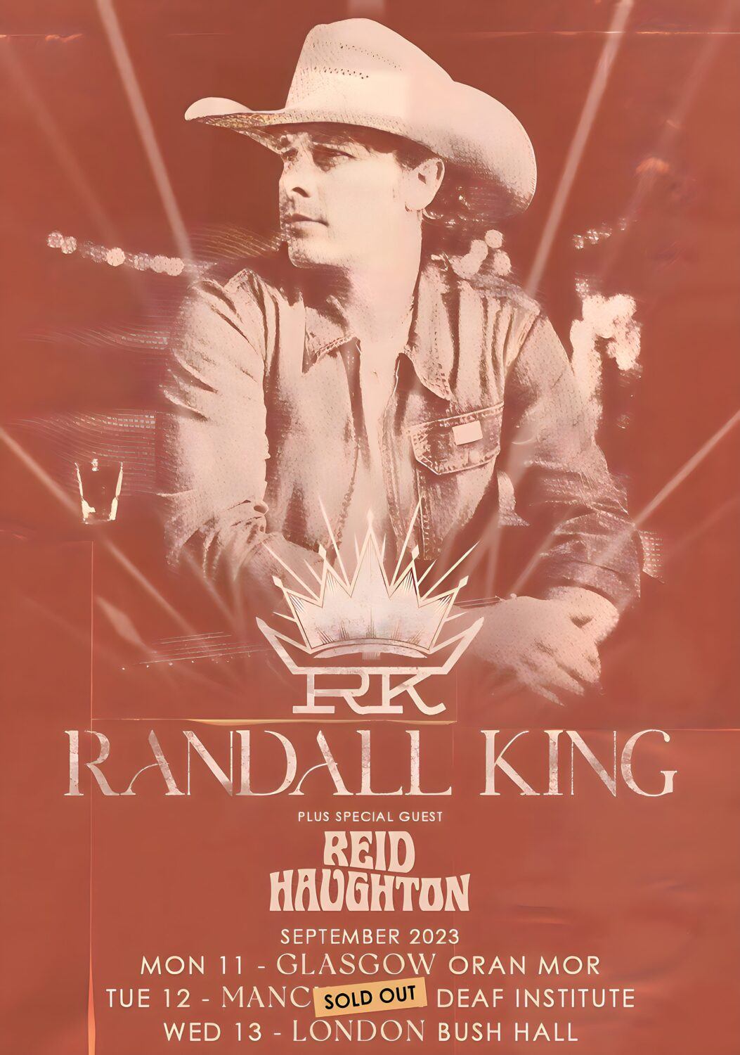 RANDALL KING Shot Glass 2023 UK Tour Poster Print