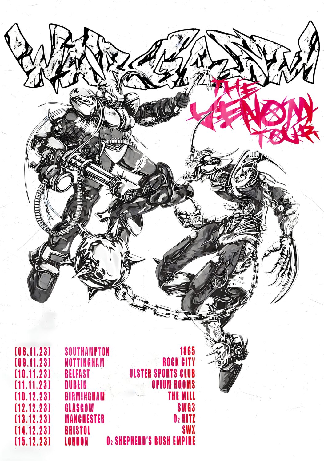 WARGASM The Venom 2023 UK Tour Poster Print