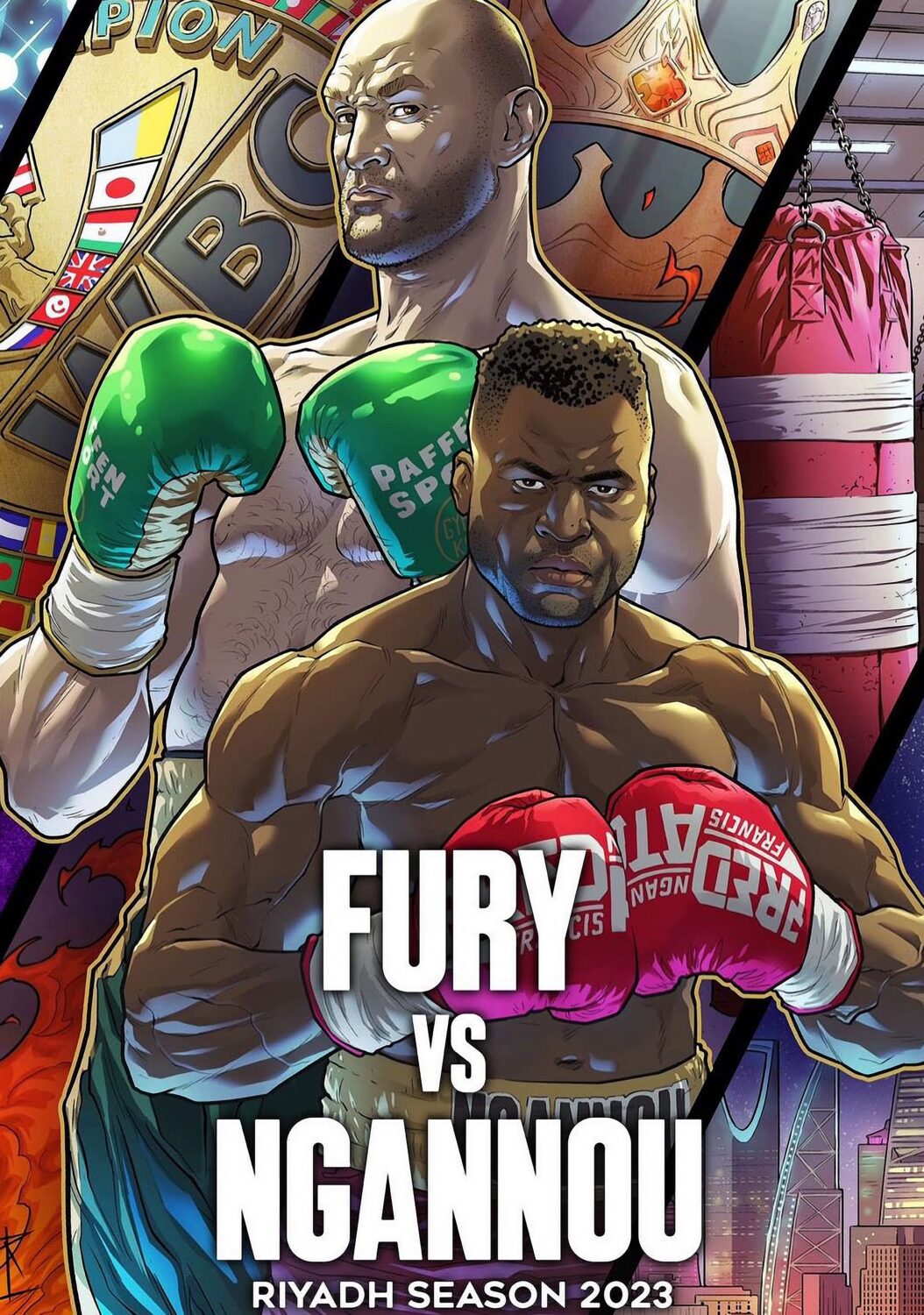 Tyson Fury Vs Francis Ngannou 2023 Boxing Poster
