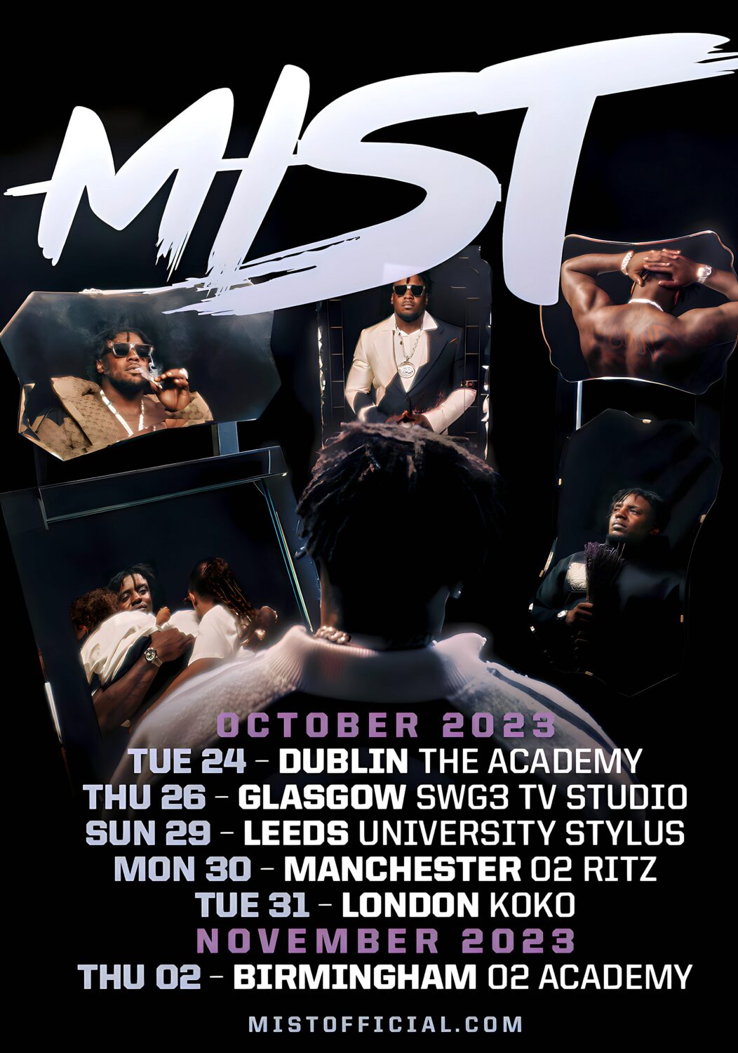 MIST (rapper) Redemption 2023 UK Tour Poster Print