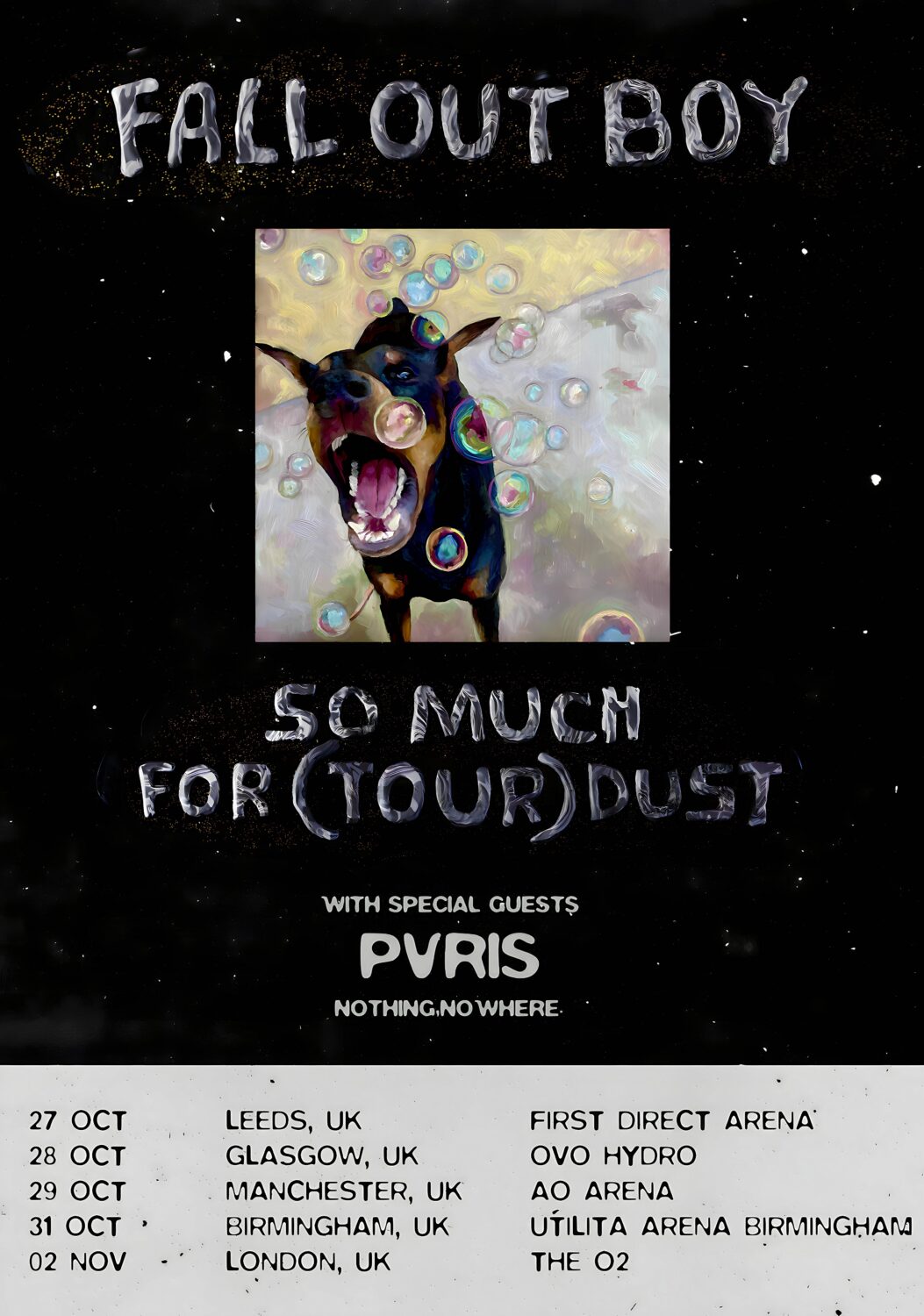 FALL OUT BOY So Much For (Tour) Dust 2023 UK Tour Poster