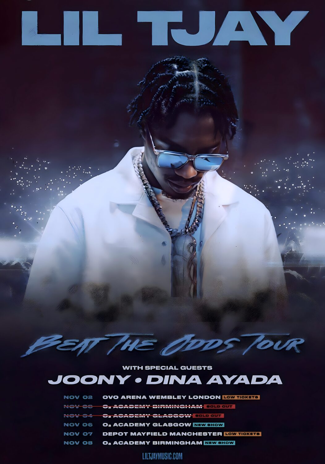 LIL TJAY Beat The Odds 2023 UK Tour Poster