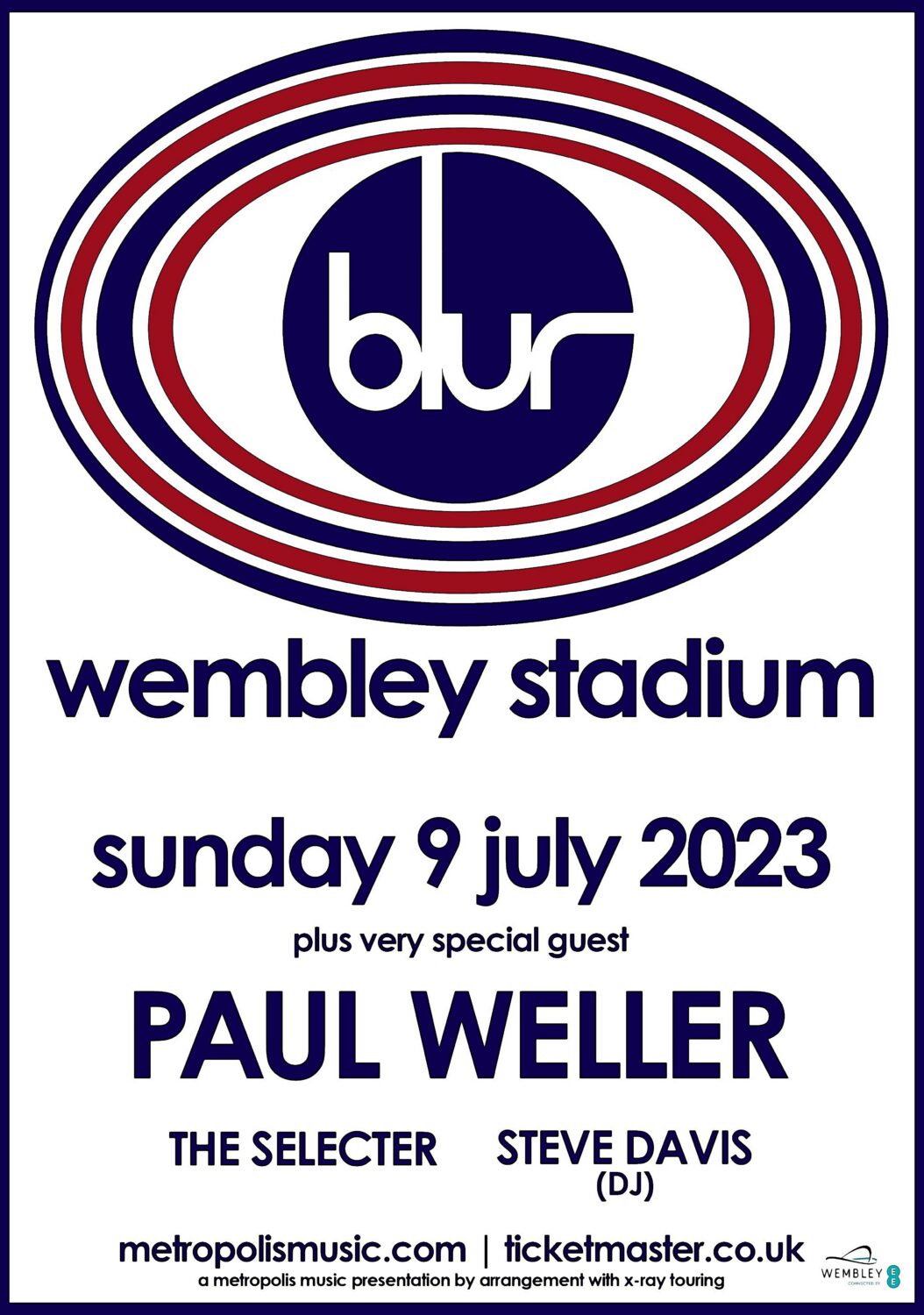 BLUR The Balled of Darren 2023 UK Tour: LONDON Poster