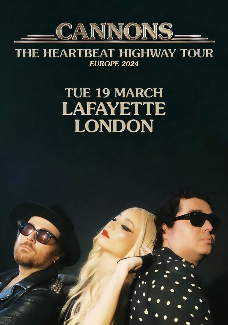 CANNONS The Heartbeat Highway 2024 Tour LONDON Poster