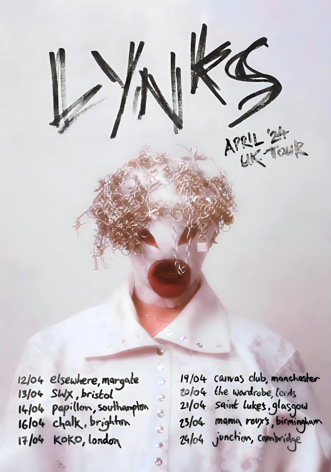 LYNKS New Boyfriend 2024 April UK Tour Poster