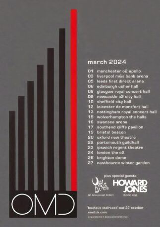 OMD (Orchestral Manoeuvres in the Dark) 2024 UK Tour Poster