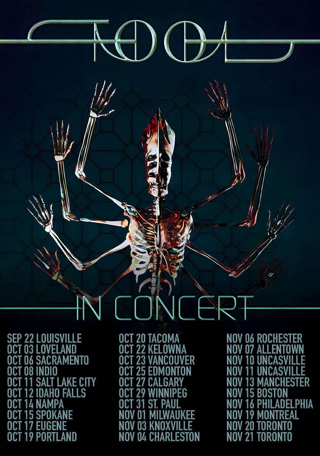 TOOL (band) Fear Incolum: In Concert 2023 Tour Poster