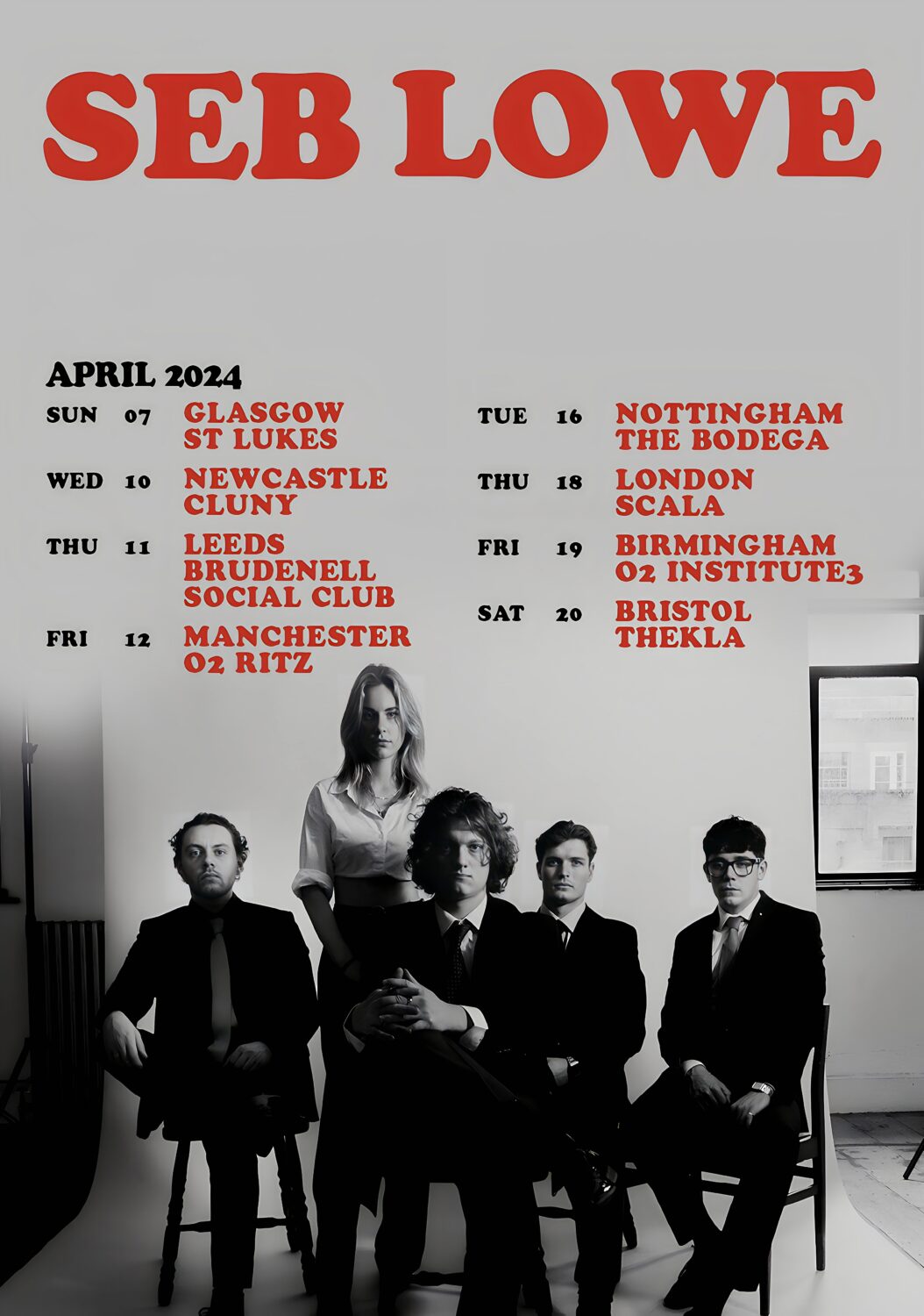SEB LOWE Billionaire Extraorardinaire April 2024 UK Tour Poster