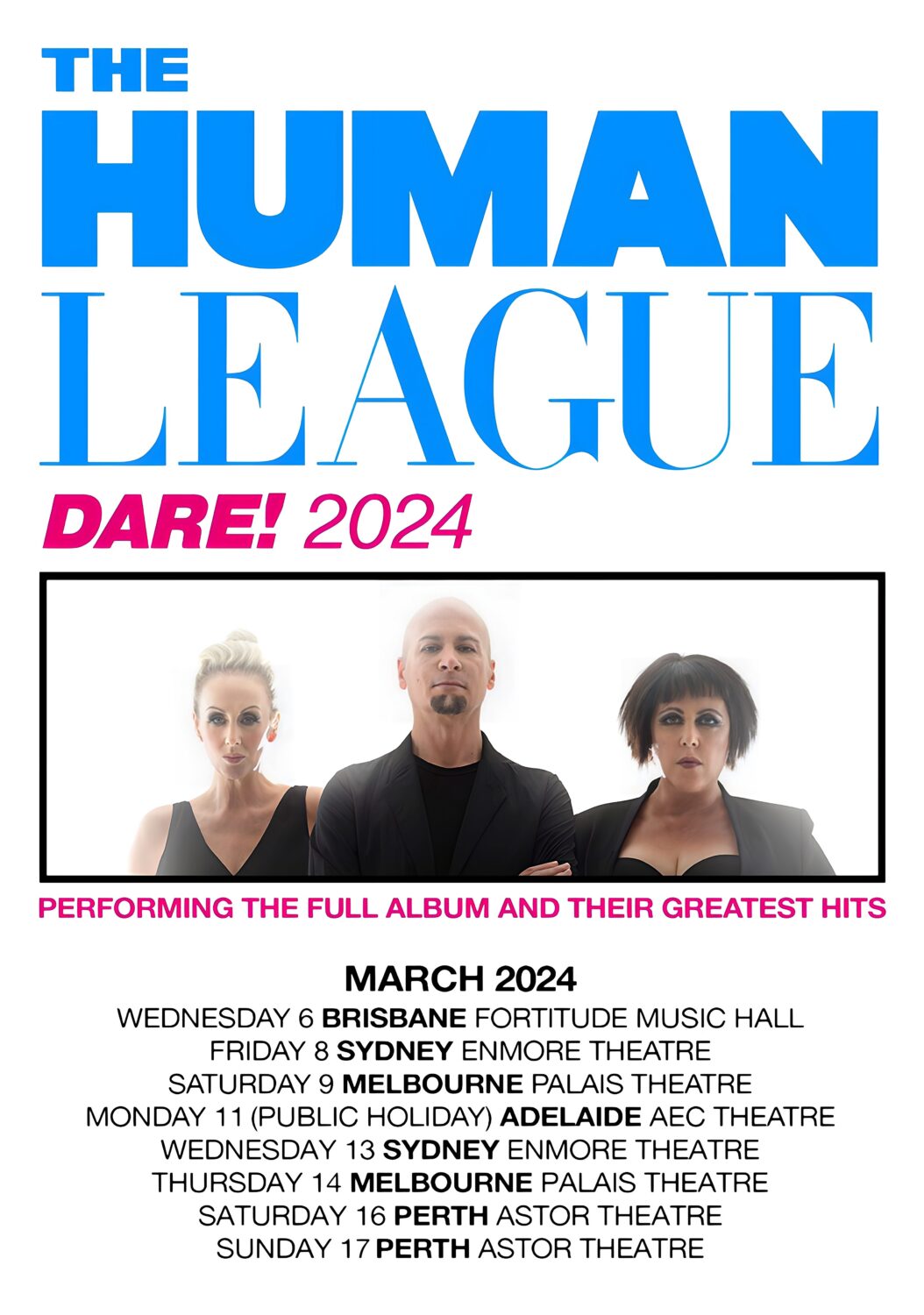 THE HUMAN LEAGUE Dare 2024 UK 2024 Poster