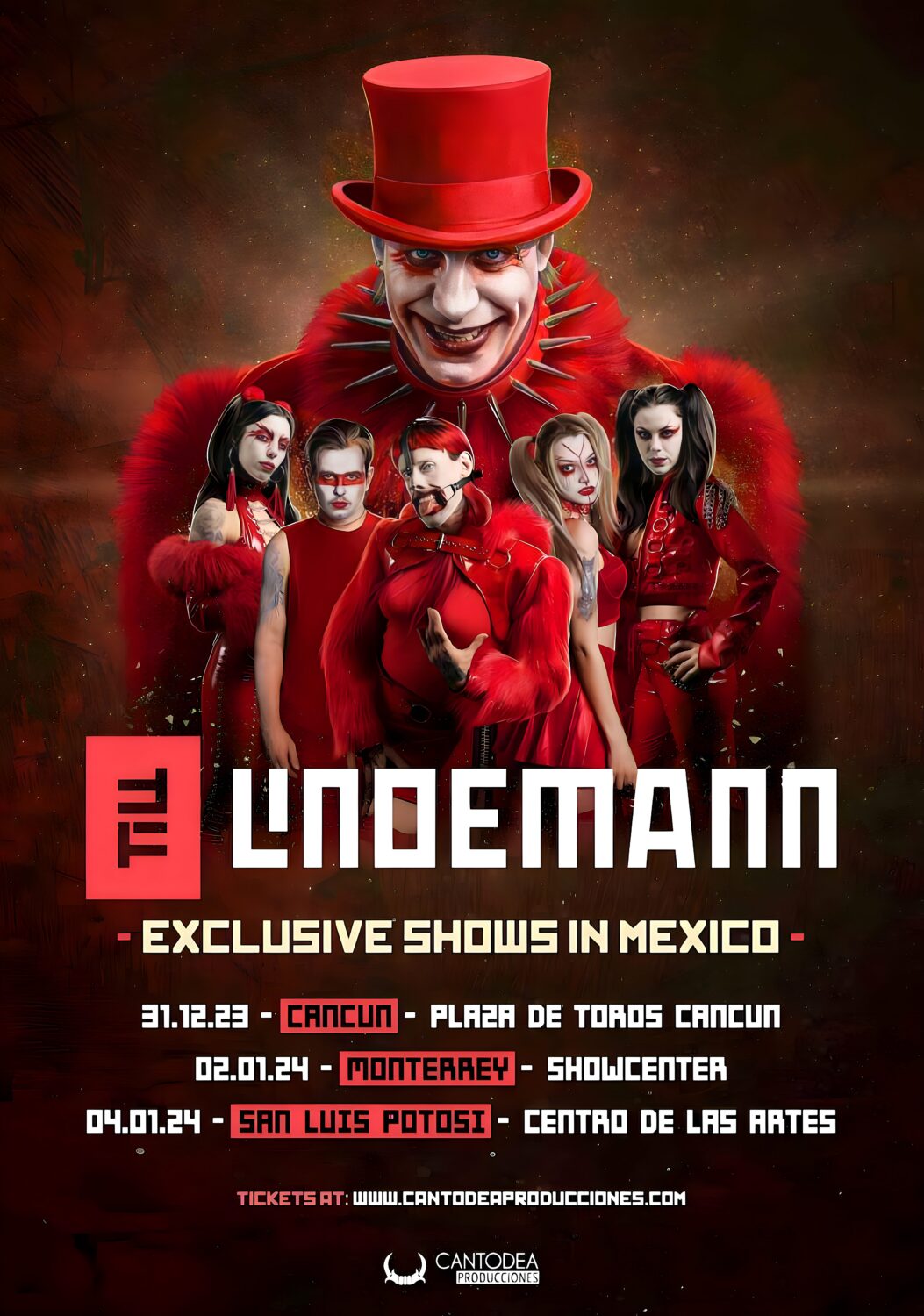 TILL LINDEMANN (Rammstein) Mexico 2023/2024 Tour Poster Print - prints4u