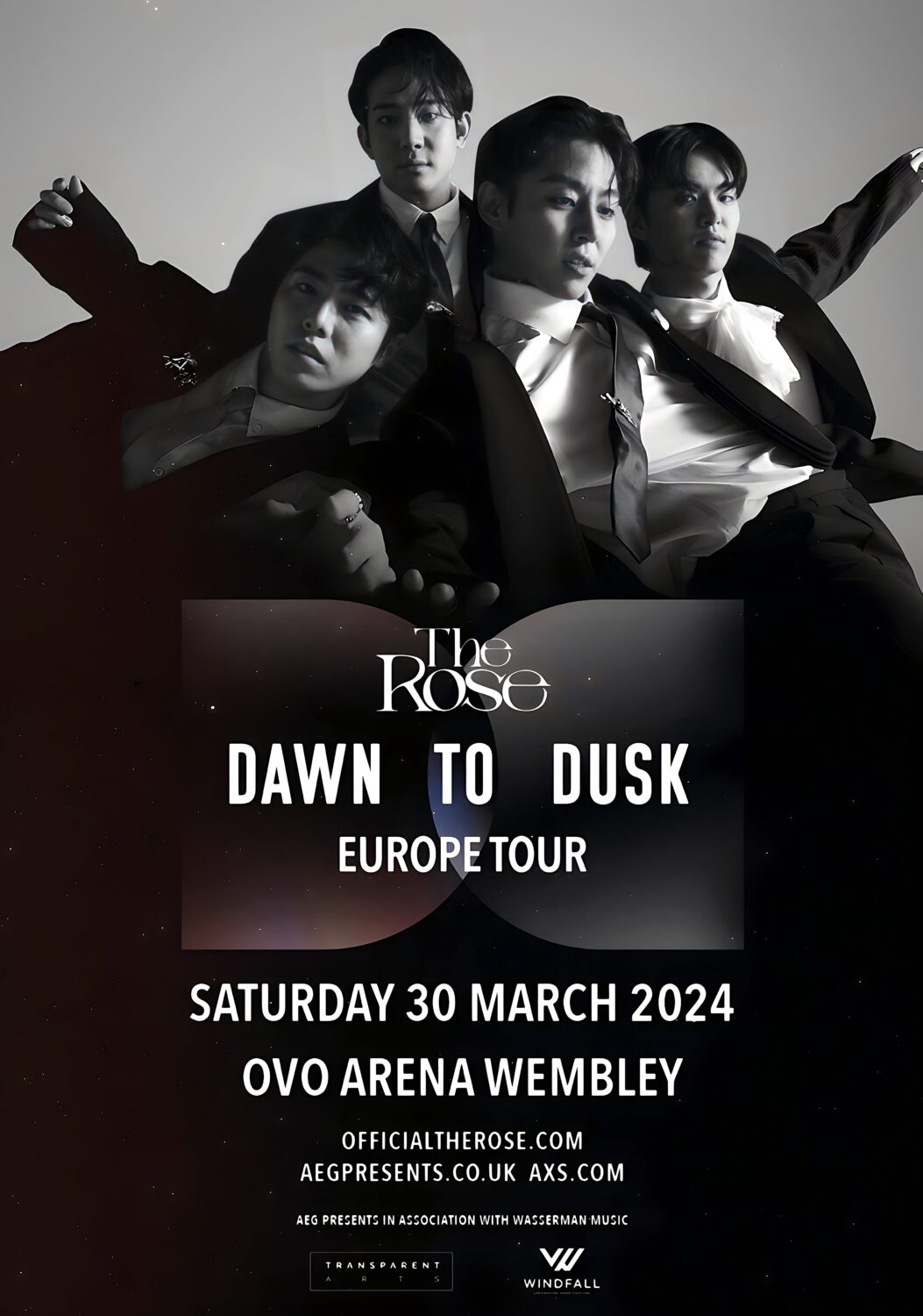 THE ROSE (band) Dawn To Dusk 2024 Tour: LONDON Poster