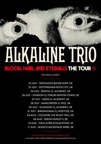 ALKALINE TRIO 2024 Europe & UK Tour Poster