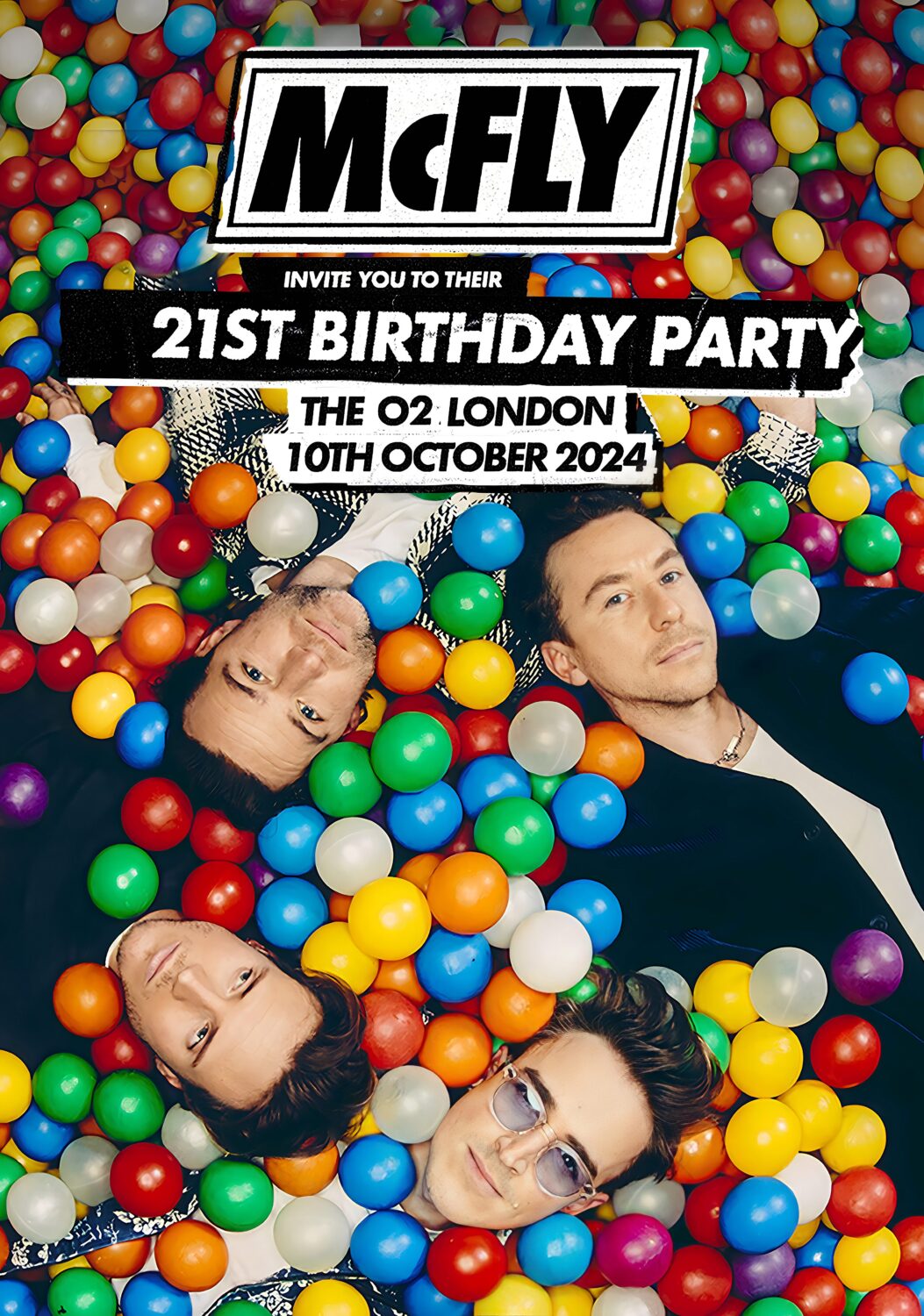 McFLY 21st Birthday 2024 Tour: LONDON The o2 Arena Poster