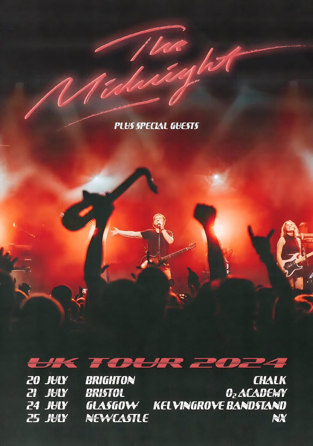 THE MIDNIGHT (band) Summer 2024 UK Tour Poster